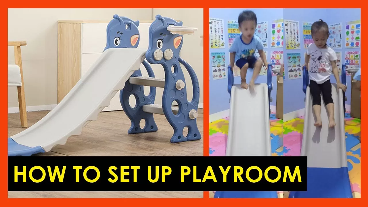 Unboxing & Guide How to Set Up Indoor Slides with Pool of Balls for ...